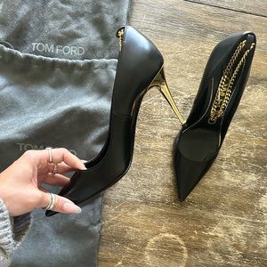 Tom Ford | Shoes | Tom Ford Openside Pumps With Chain Strap Black ...